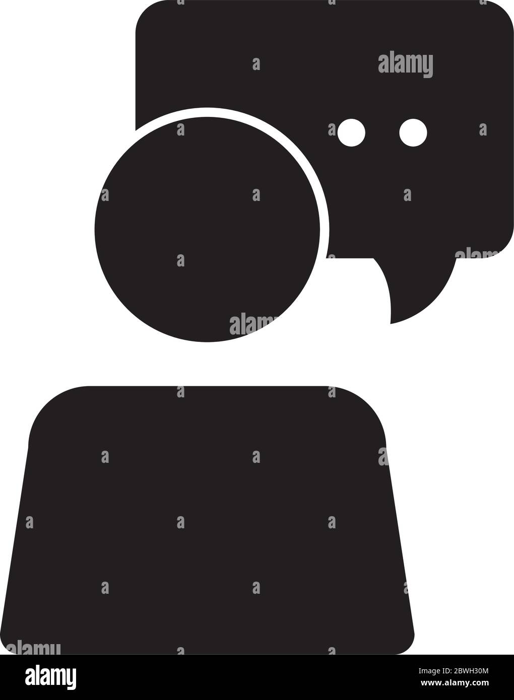pictogram person with speech bubble icon over white background ...