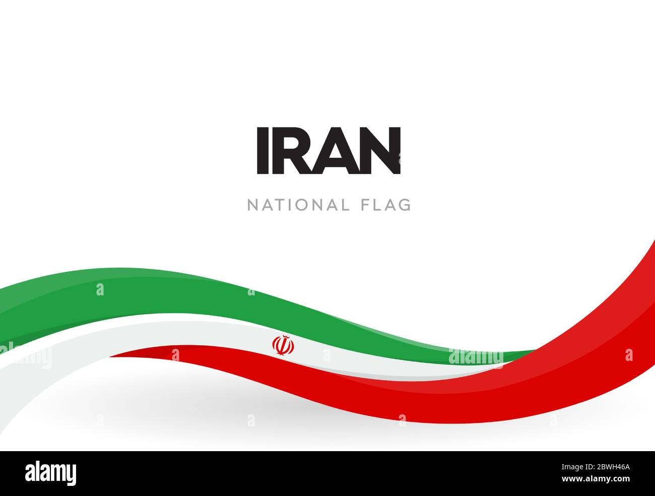 The Islamic Republic of Iran waving flag banner. Iranian patriotic ...