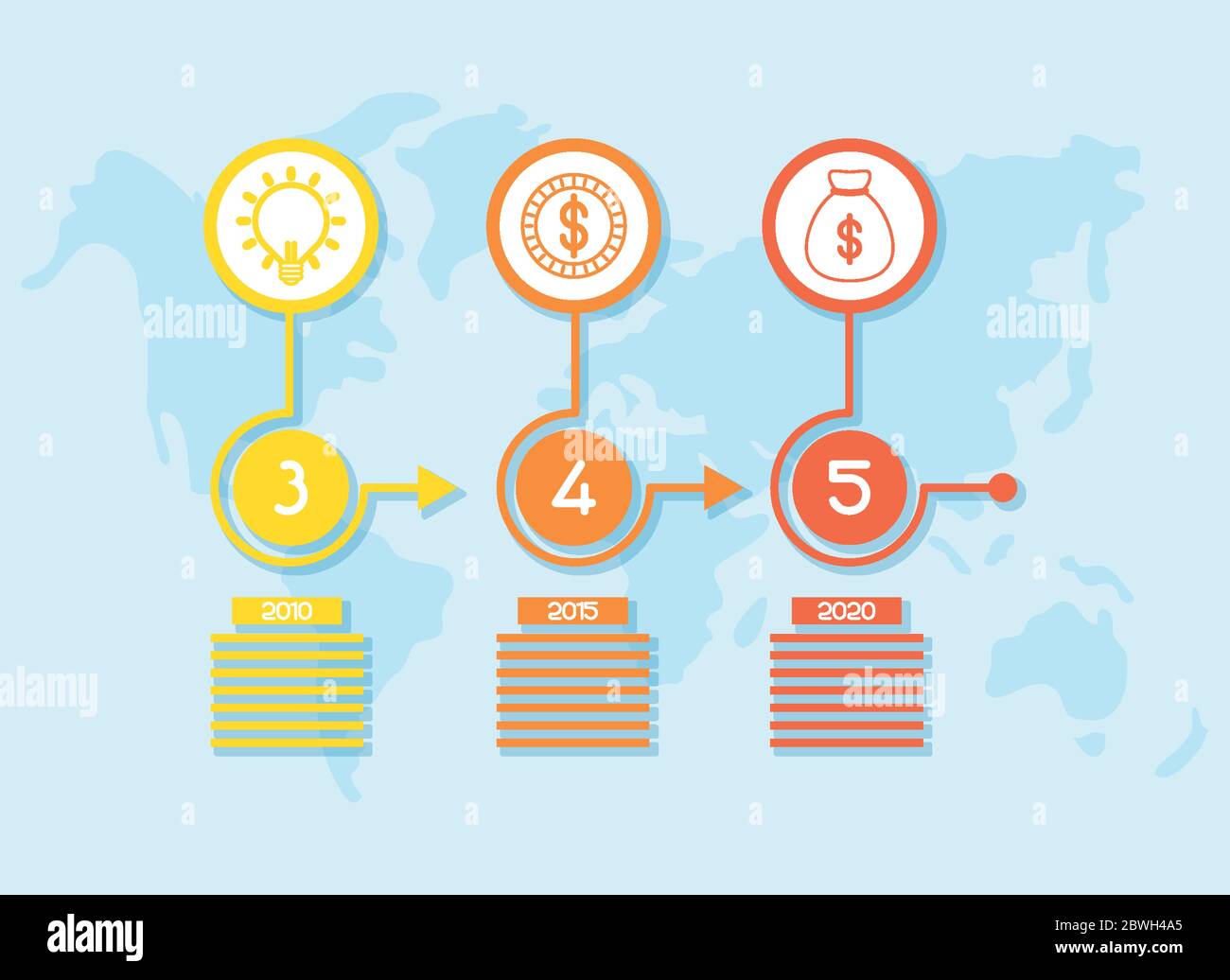 business infographic with years icons Stock Vector Image & Art - Alamy