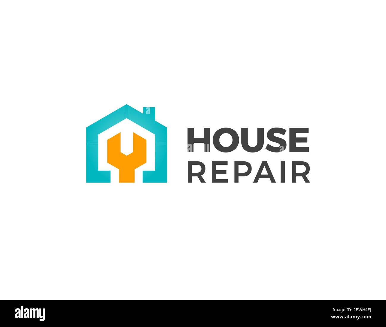 House repair logo. Home renovation project emblem. Wreck tool icon ...