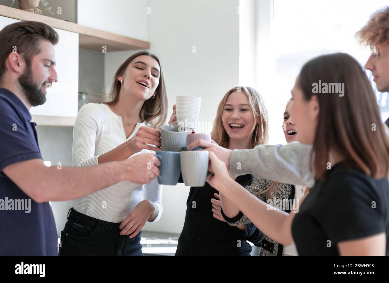 Diverse group drinking tea hi-res stock photography and images - Alamy