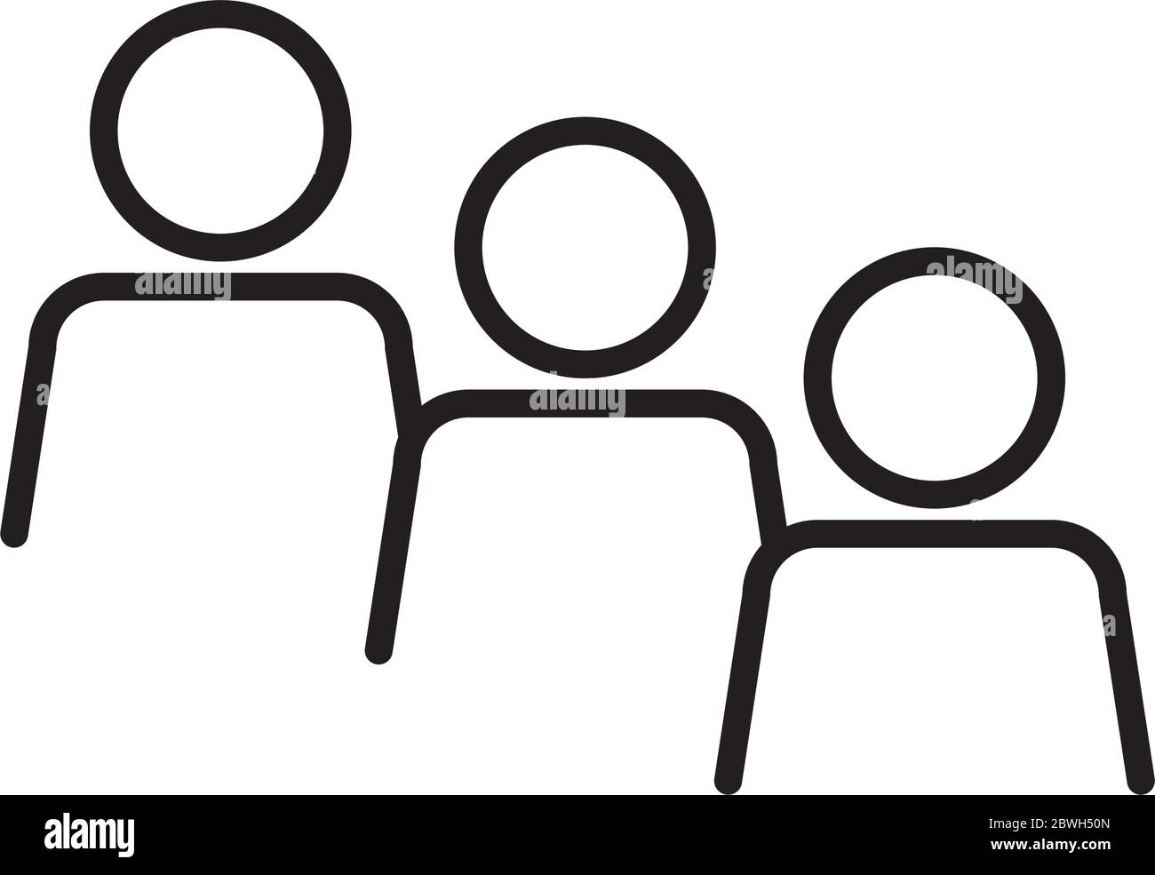 pictogram people icon over white background, line style, vector ...