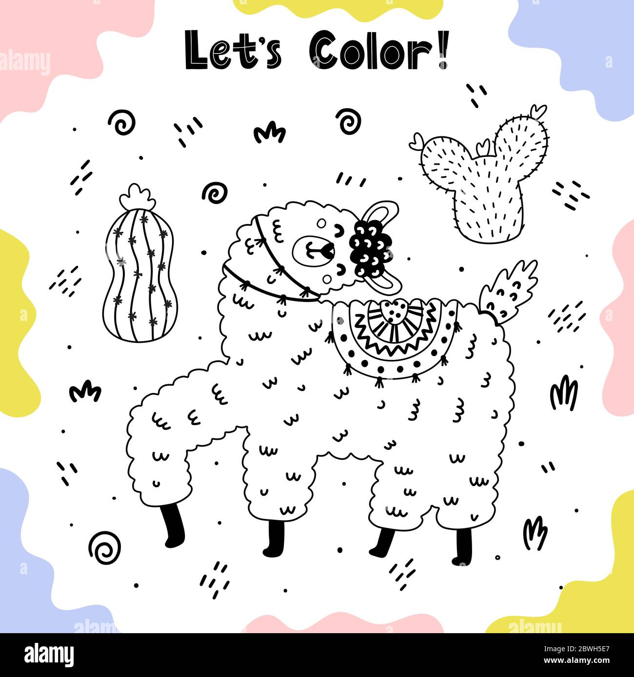 Summer coloring page printable hi-res stock photography and images - Alamy