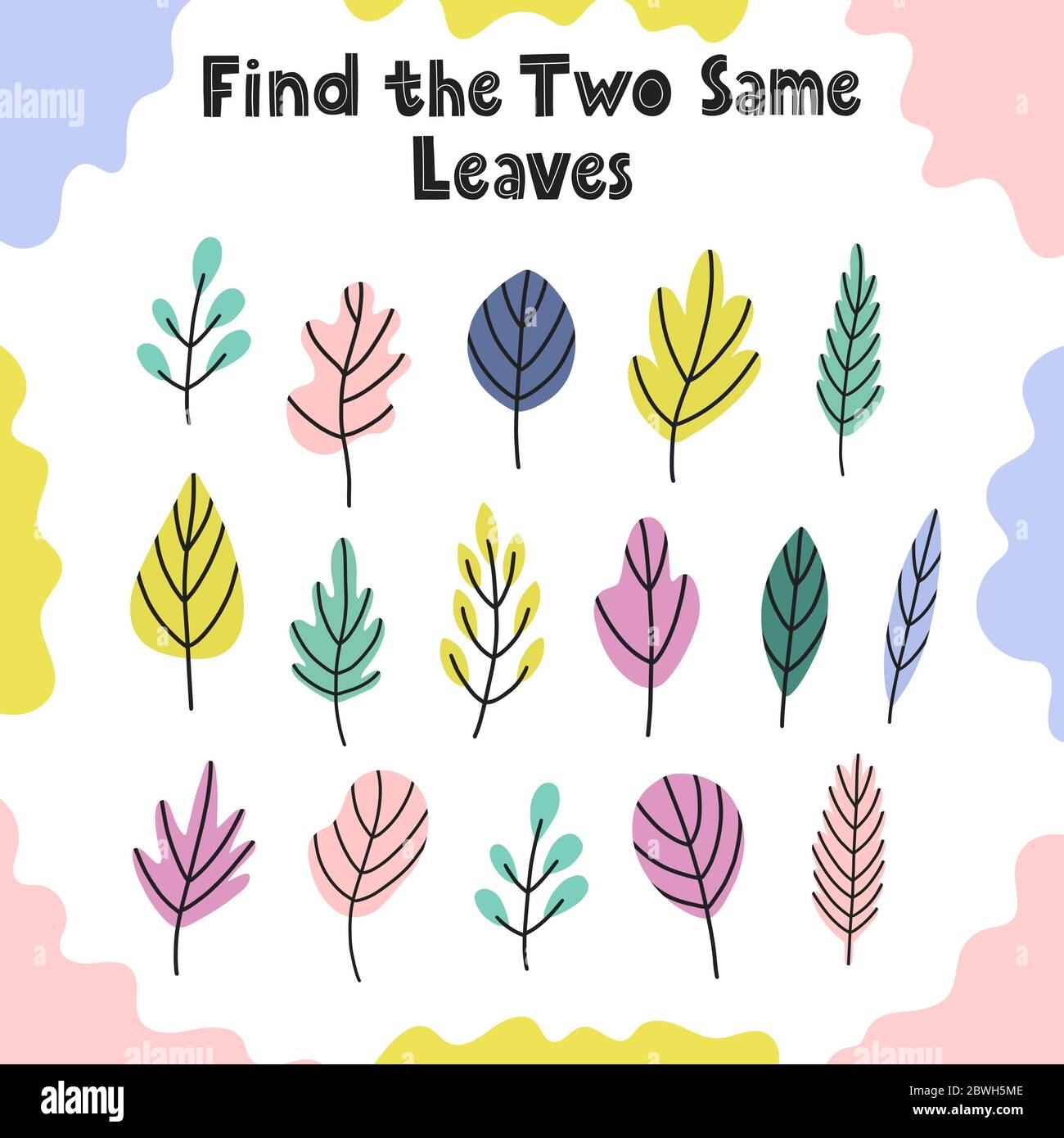 Pair leaves Stock Vector Images - Alamy