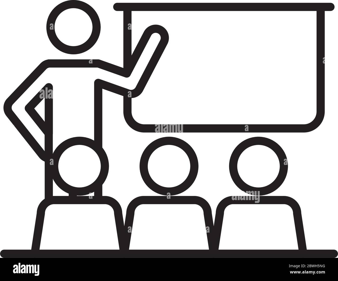 pictogram teacher at classroom with students over white background ...