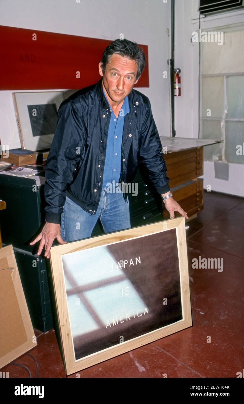 Artist Ed Ruscha in his studio on Western Ave. in Los Angeles, Ca ...