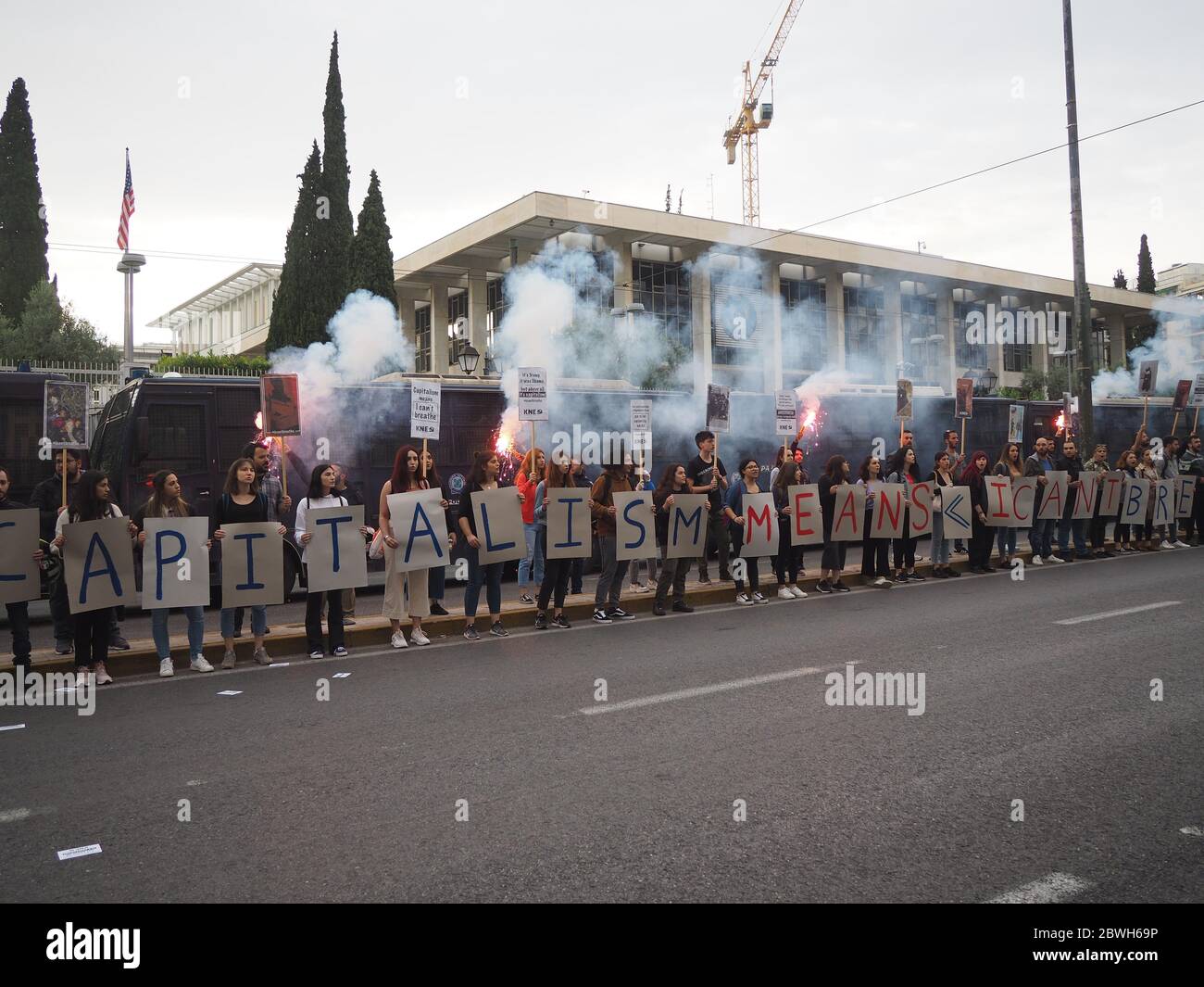 Athens, Greece. 01st June, 2020. Greek Communist Party supporters ...