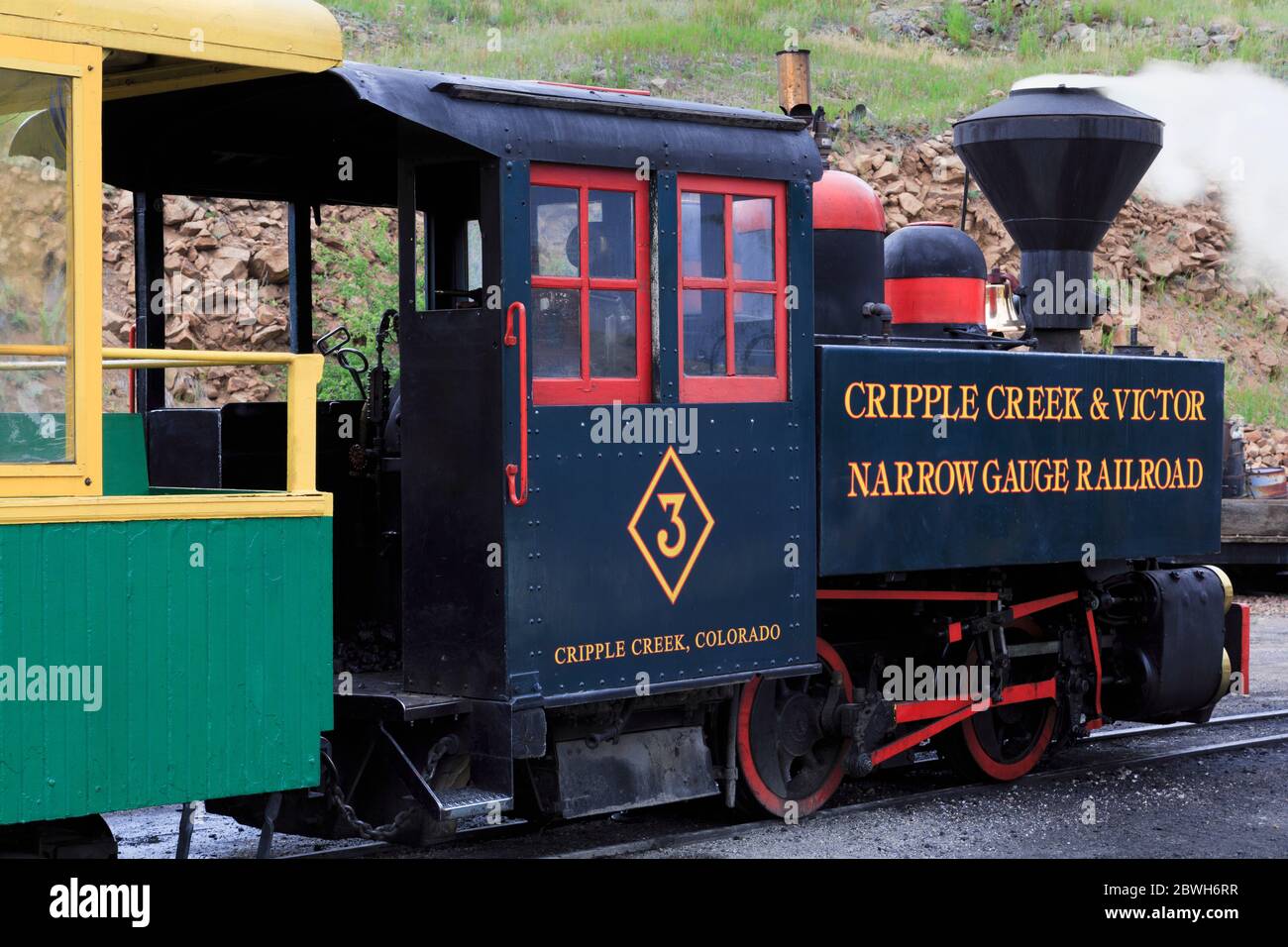 Cripple Creek & Victor Narrow Gauge Railway,Cripple Creek,Colorado,USA Stock Photo - Alamy