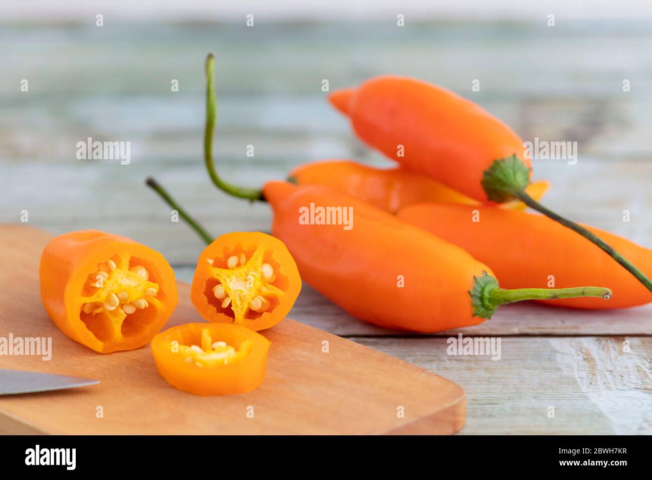 Yellow peppers, the main ingredient in Peruvian cuisine Stock Photo - Alamy