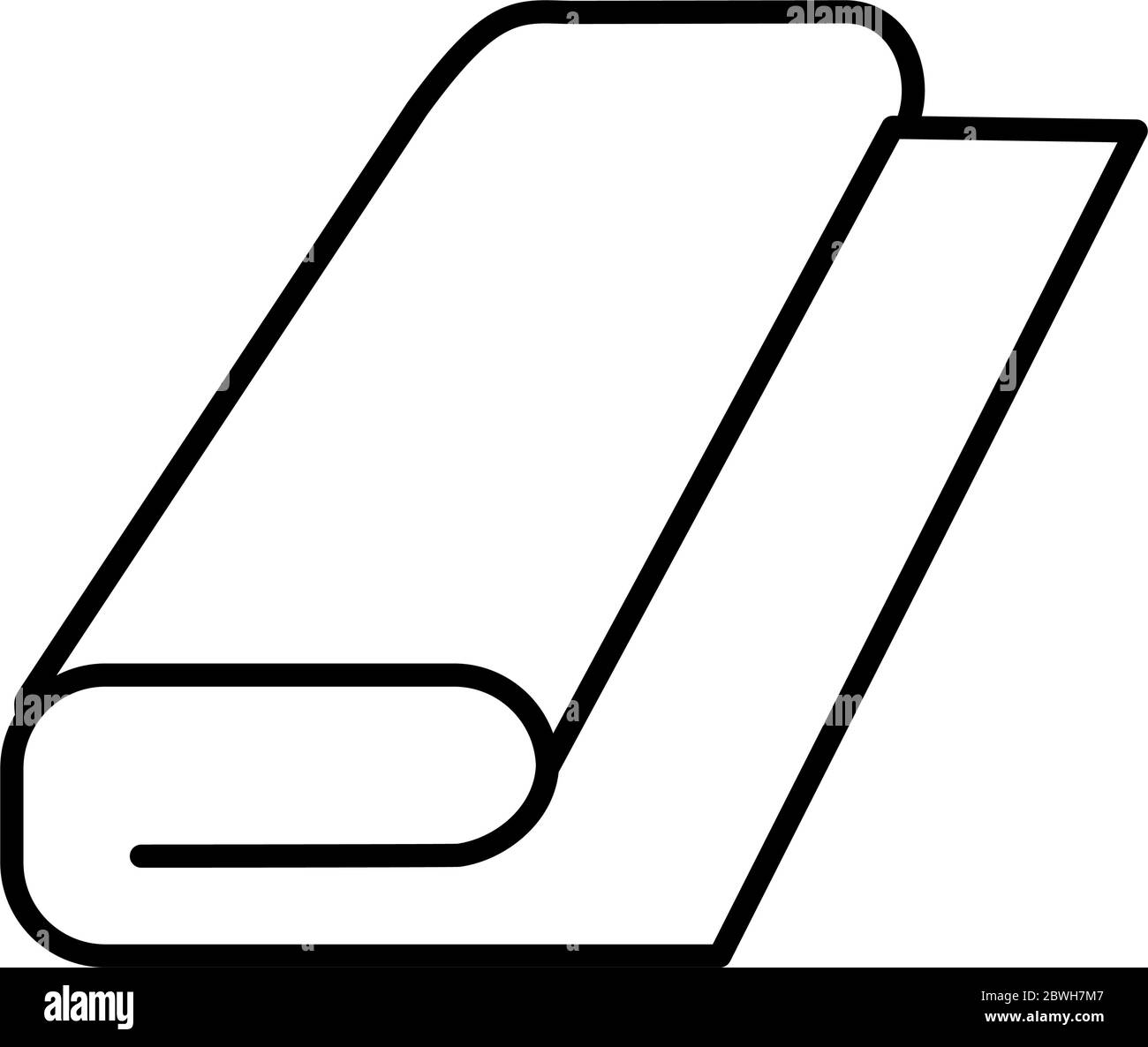 fabric roll icon over white background, line style, vector illustration ...