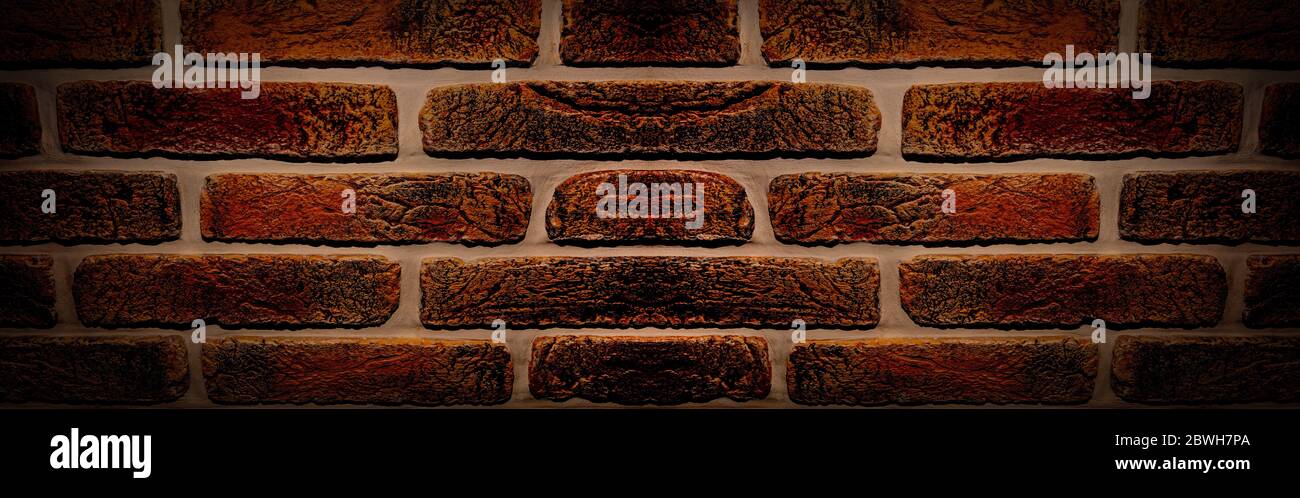 close up photo of brick wall, background texture, panoramic image Stock ...