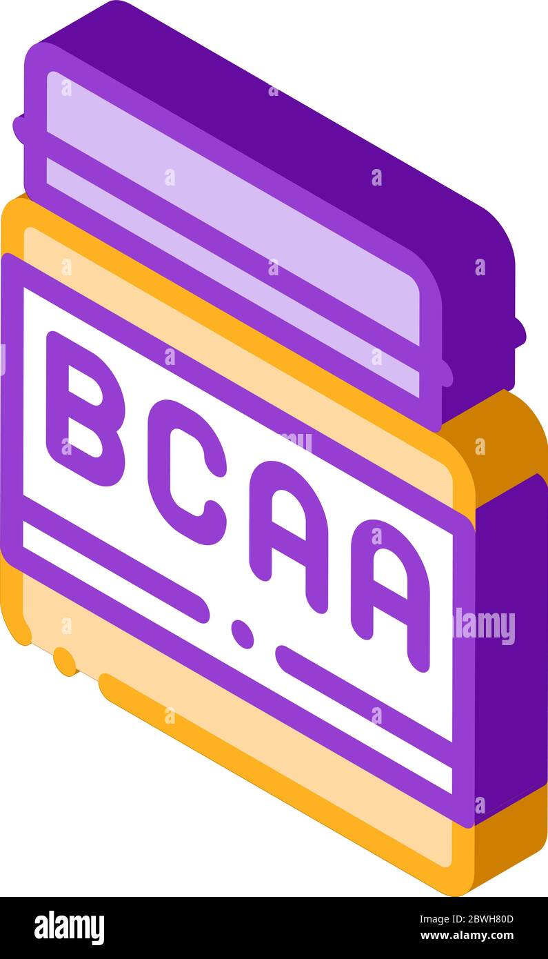 Bcaa Bottle Sport Nutrition isometric icon vector illustration Stock ...