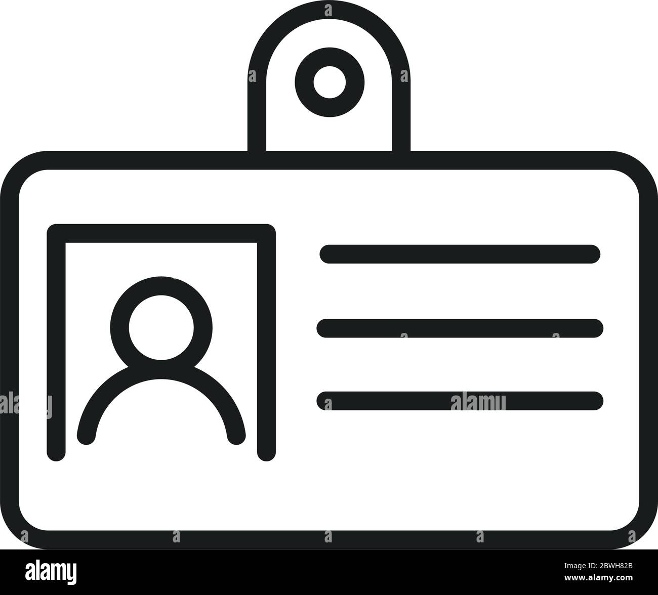 cyber security and information or network protection id card line style ...