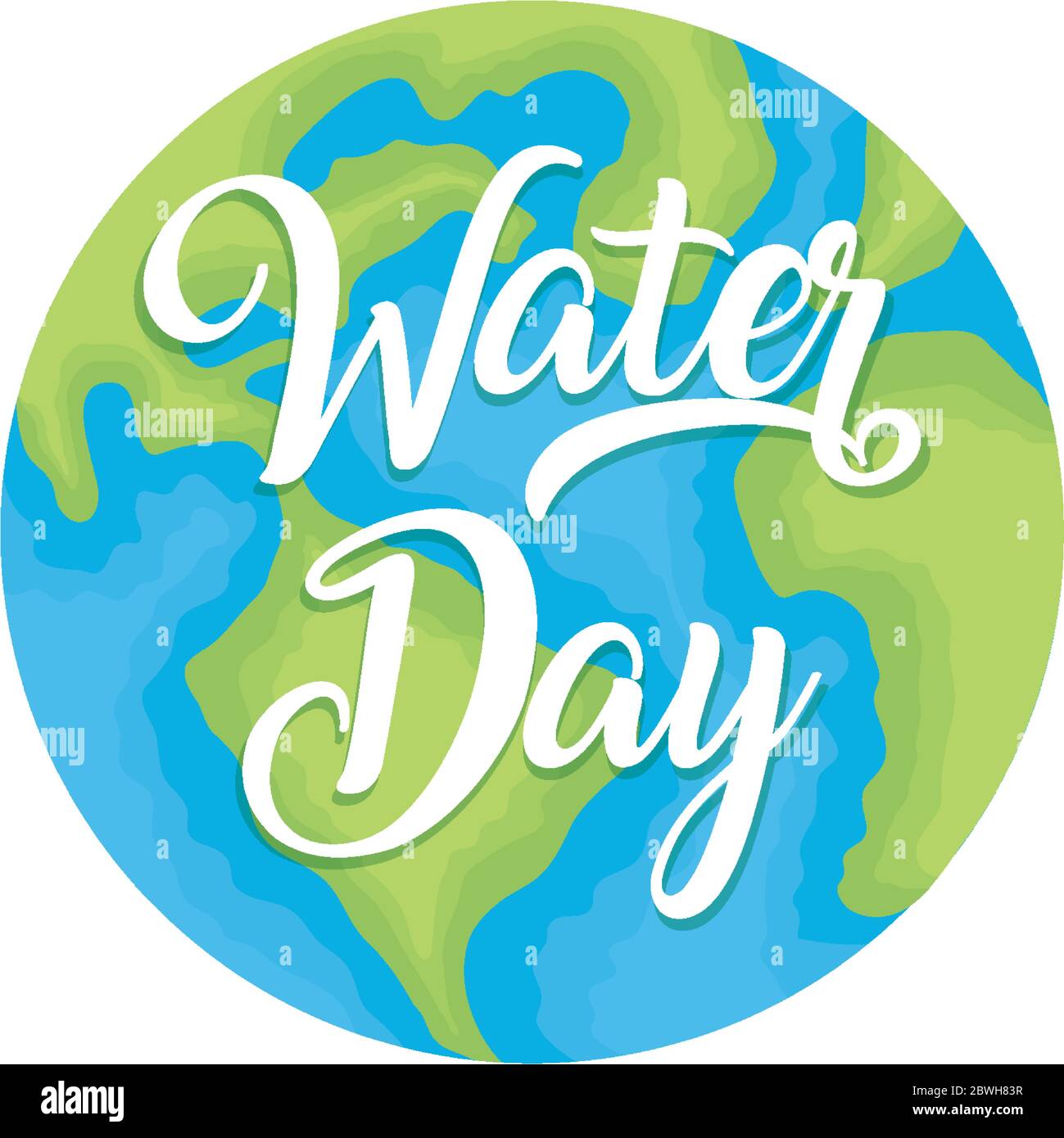 earth planet with water day lettering Stock Vector Image & Art - Alamy
