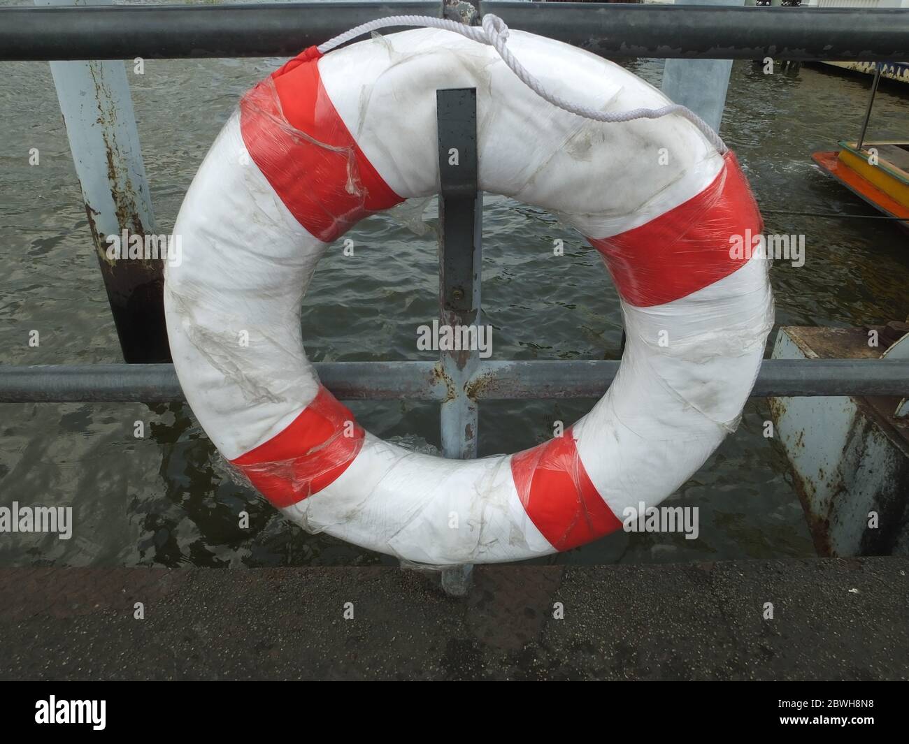 Life saving rubber ring Stock Photo - Alamy