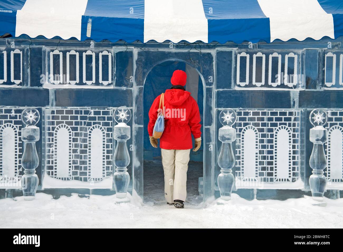 Ice sculpture festival, City of Frisco, Rocky Mountains, Colorado, USA ...
