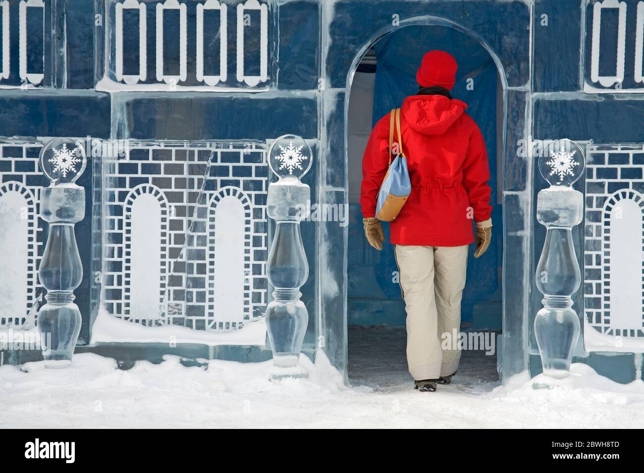 Ice sculpture festival, City of Frisco, Rocky Mountains, Colorado, USA ...