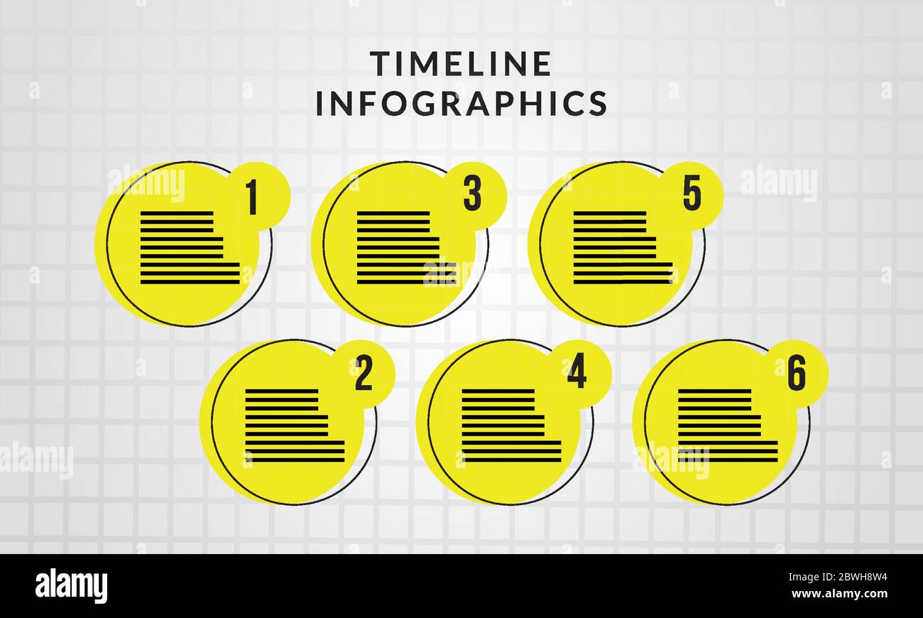 Timeline infographics with yellow circles vector design Stock Vector ...