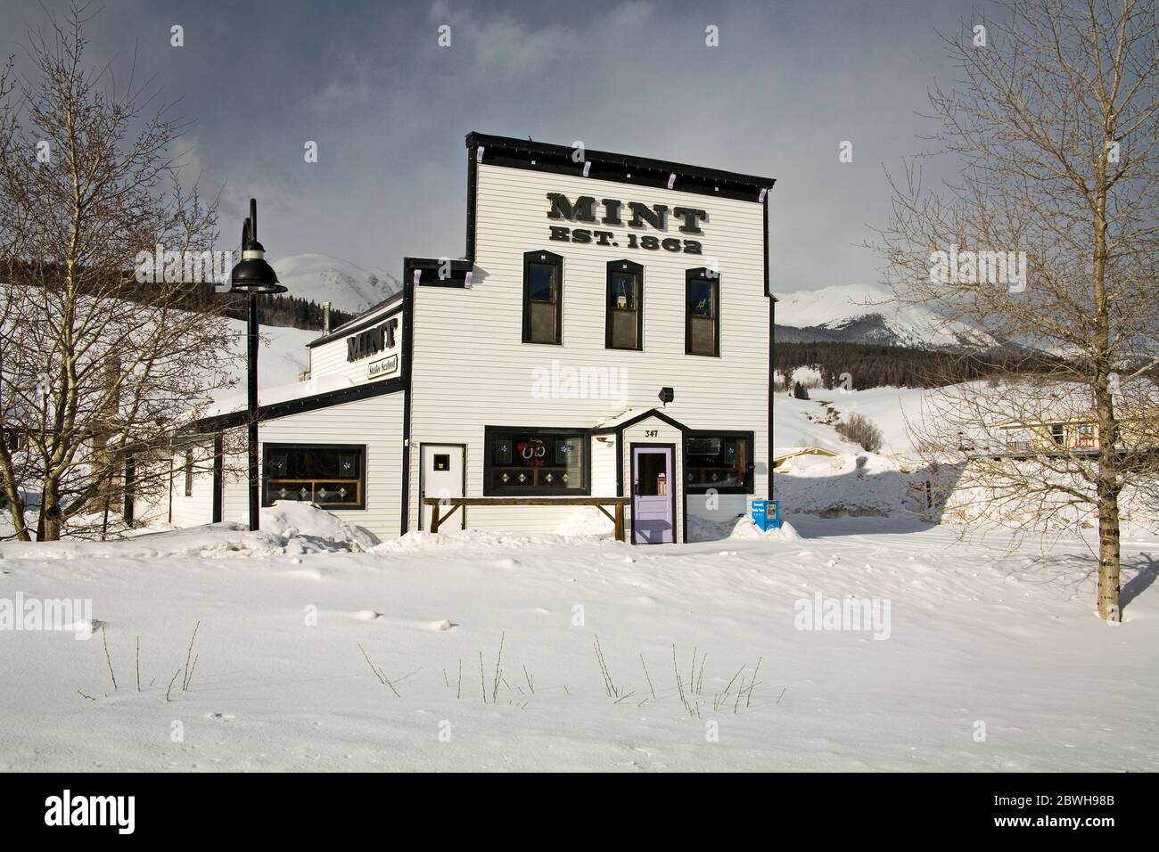 Historic Mint restaurant in Silverthorne, Rocky Mountains, Colorado ...