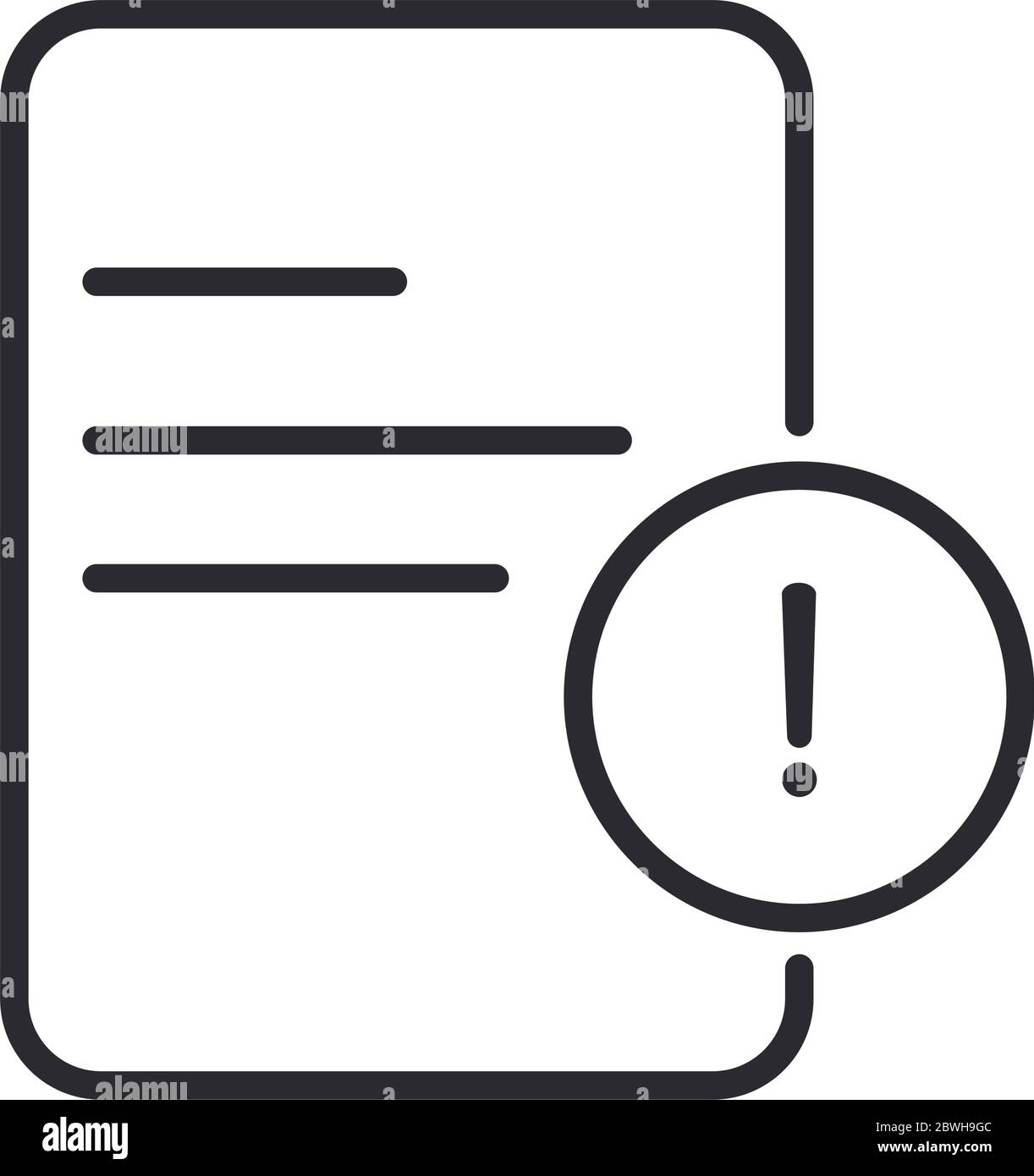 Alert Icon Data Attention Danger Exclamation Mark Precaution Information Line Style Design