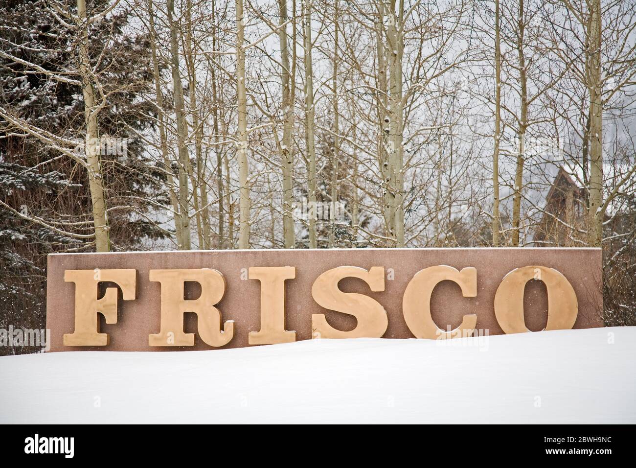 City of Frisco sign, Rocky Mountains, Colorado, USA Stock Photo - Alamy