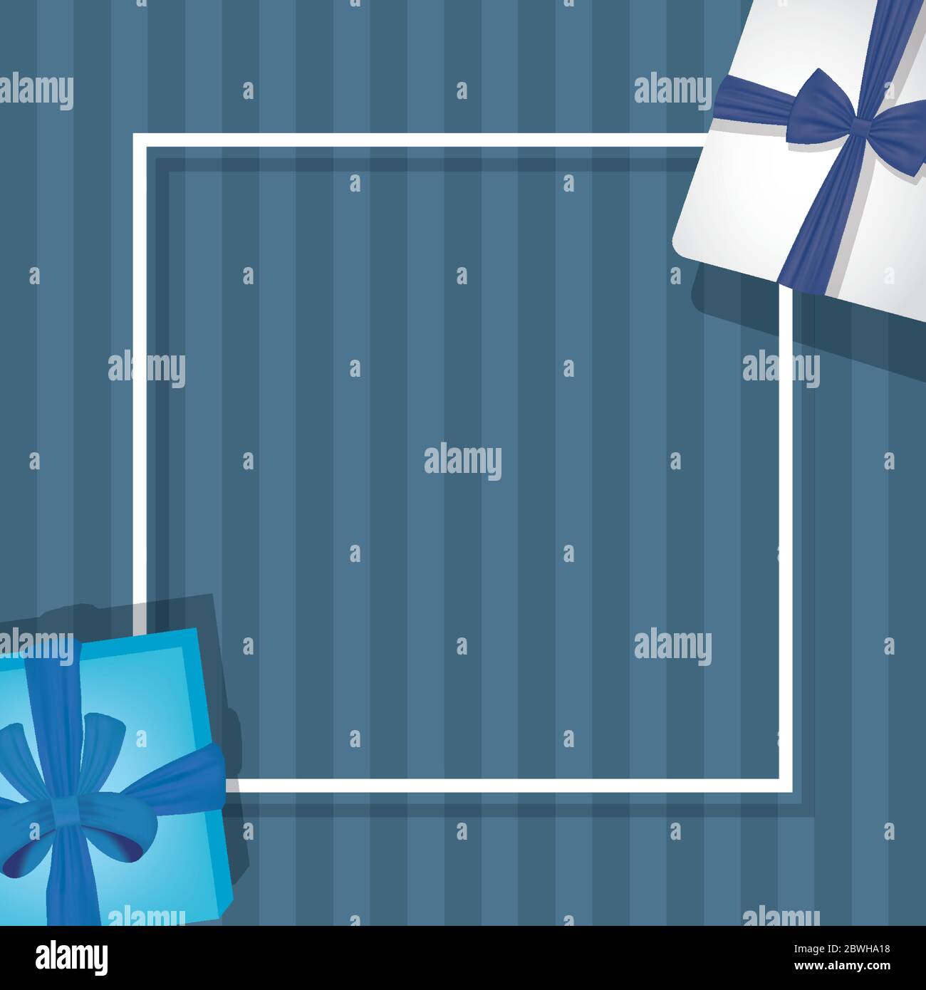 Gifts with bowties around frame vector design Stock Vector Image & Art ...