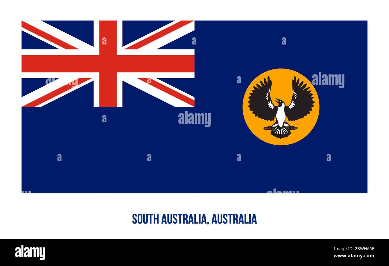 South Australia (SA) Flag Vector Illustration on White Background ...