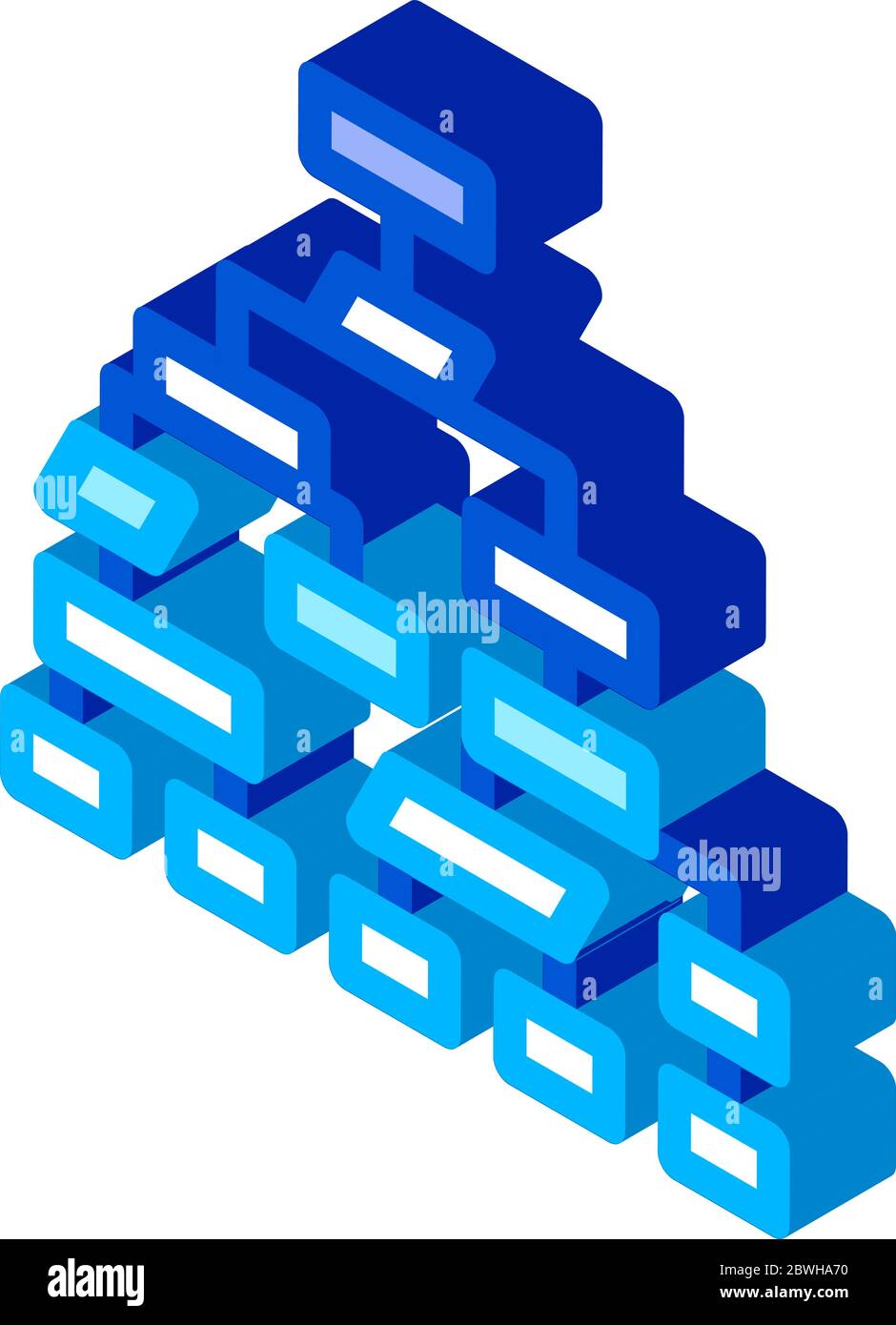 Structure Computer System isometric icon vector illustration Stock ...