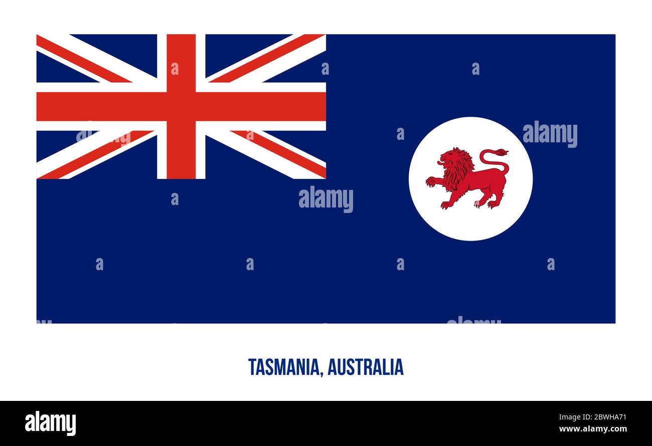 Tasmania (Tas) Flag Vector Illustration on White Background. States ...