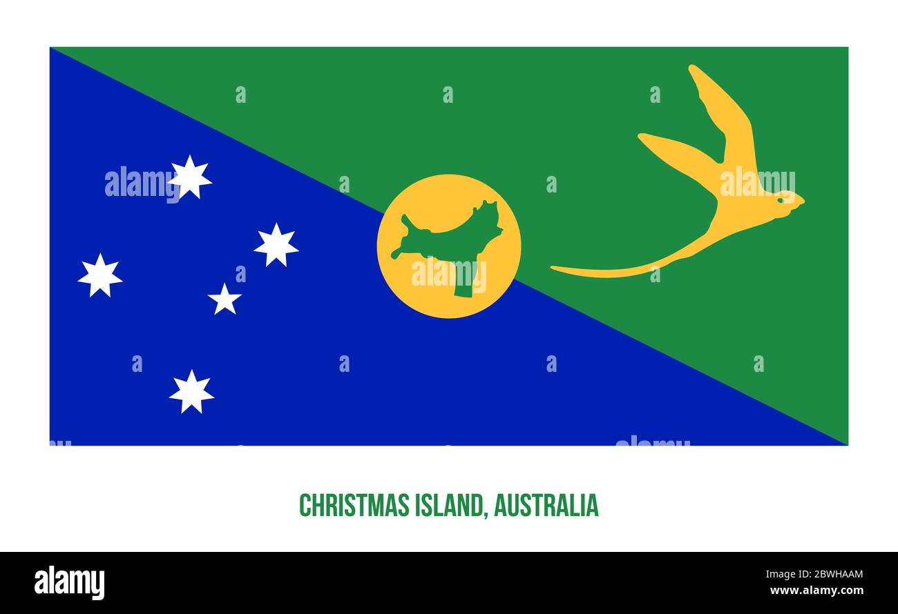 Christmas Island Flag Vector Illustration on White Background ...