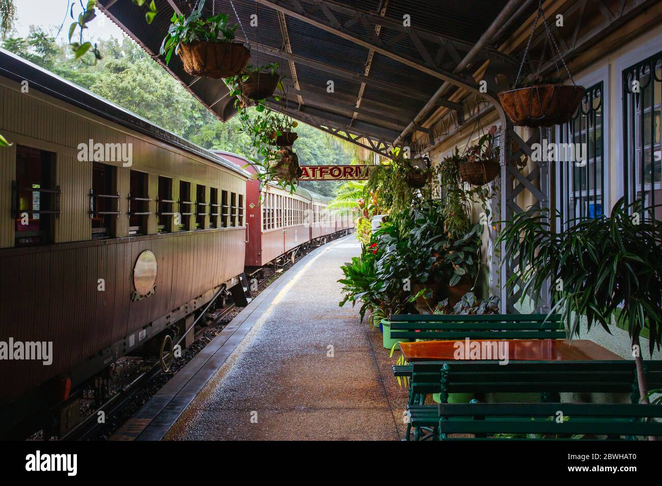 Kuranda Train Station in Queensland Australia Stock Photo - Alamy