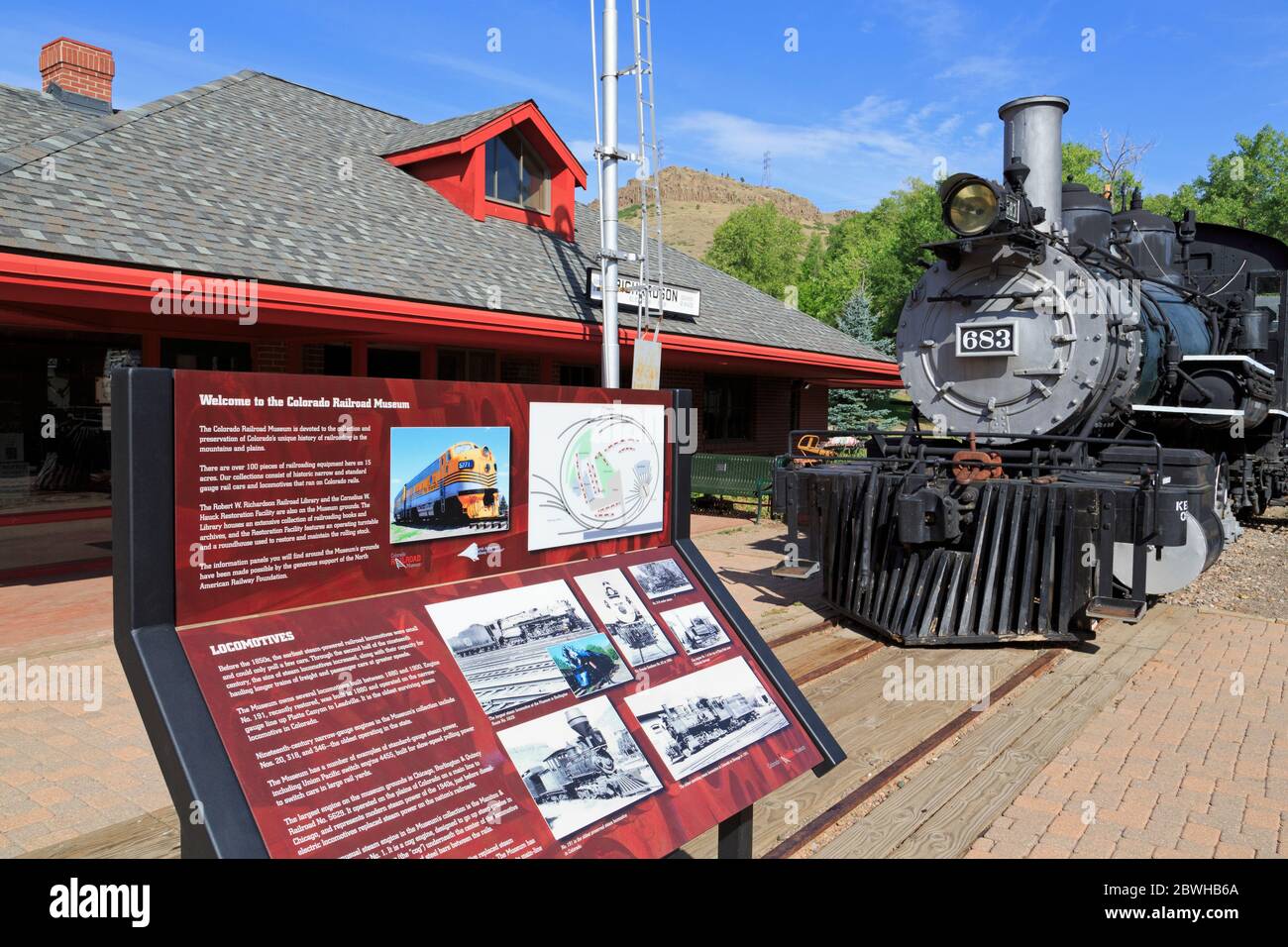 Locomotive at the Colorado Railroad Museum,Golden,Colorado,USA Stock ...