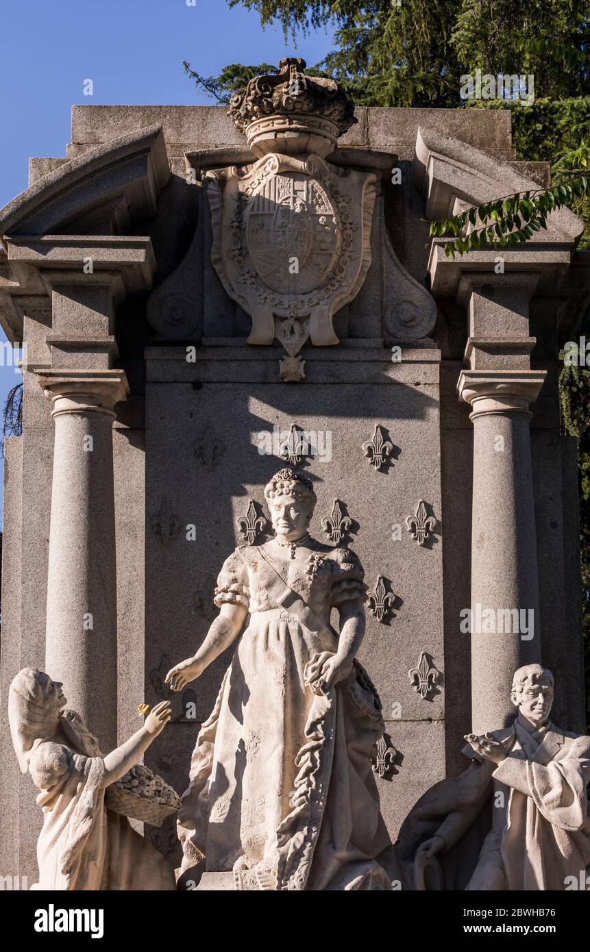 Monumento a la Infanta doña Isabel de Borbón. Madrid. España Stock ...