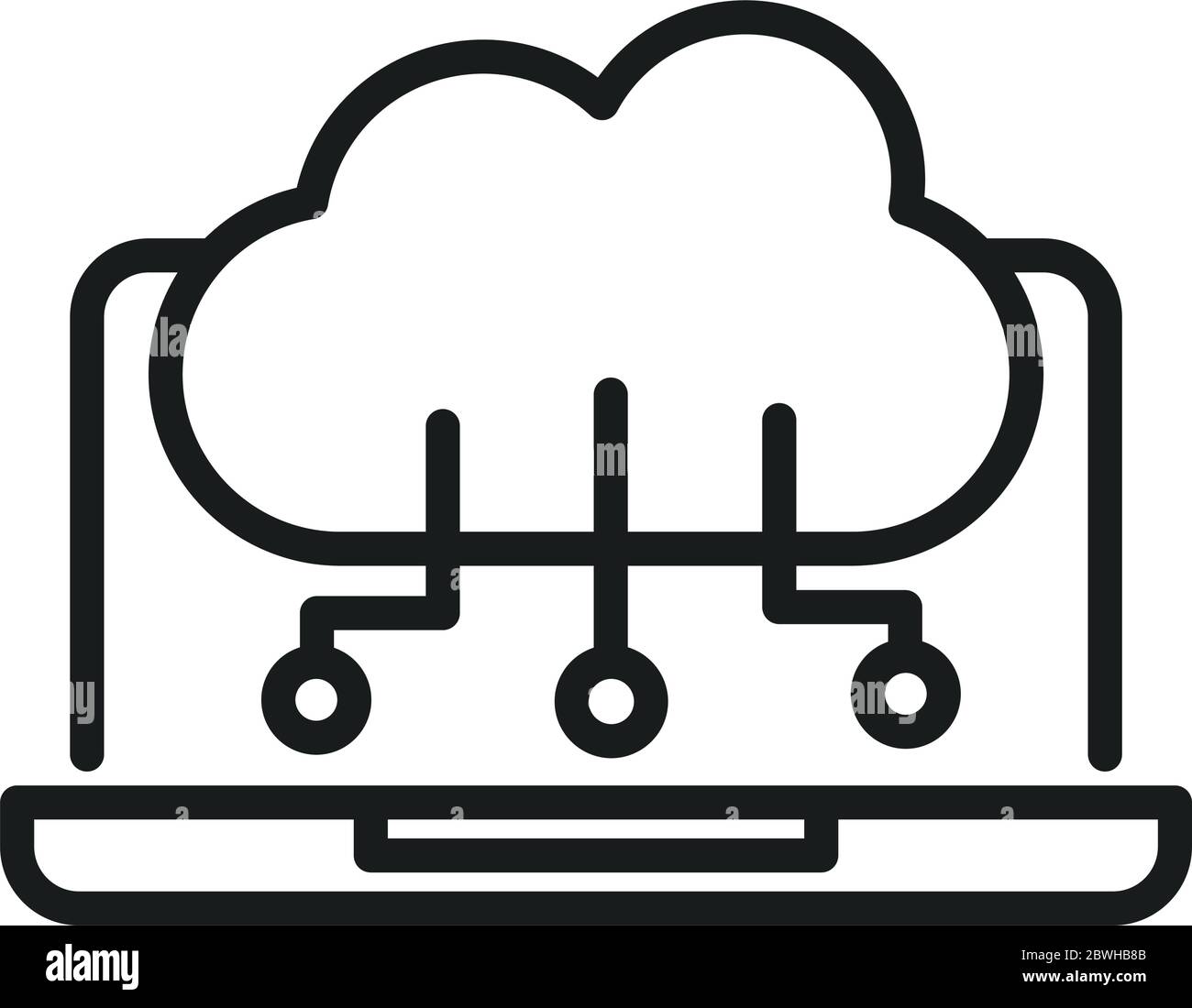 cyber security and information or network protection laptop cloud ...