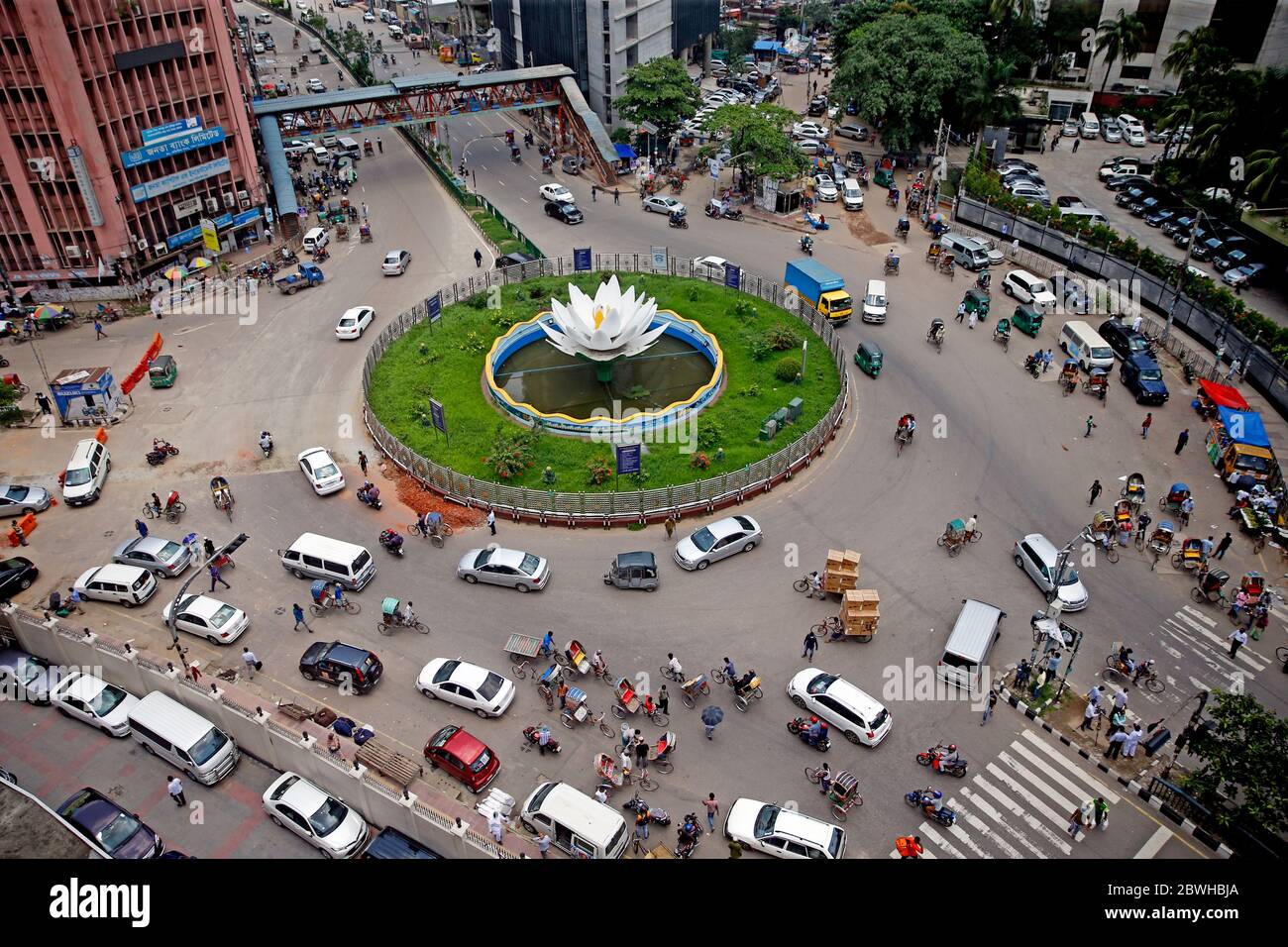 An aerial view of capital's Motijheel area on 31 May, 2020 after ...