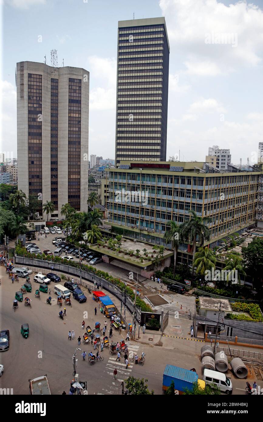 An aerial view of capital's Motijheel area on 31 May, 2020 after ...