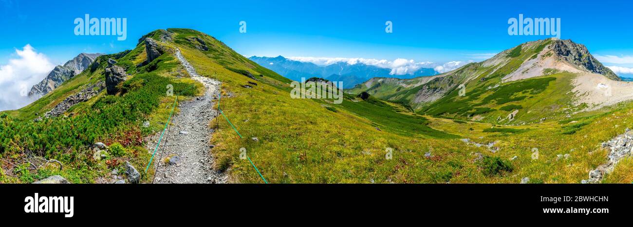 Northern Japanese Alps above Hakuba Valley, Nagano, Japan Stock Photo ...