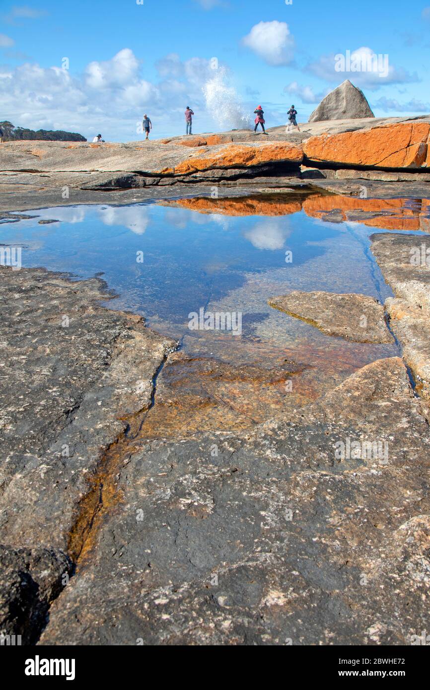 The blowhole at Bicheno Stock Photo - Alamy