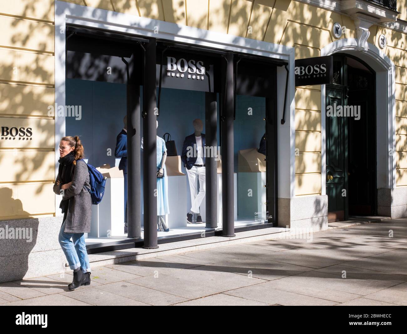 La Milla de Oro (calle Serrano). Madrid. España Stock Photo - Alamy