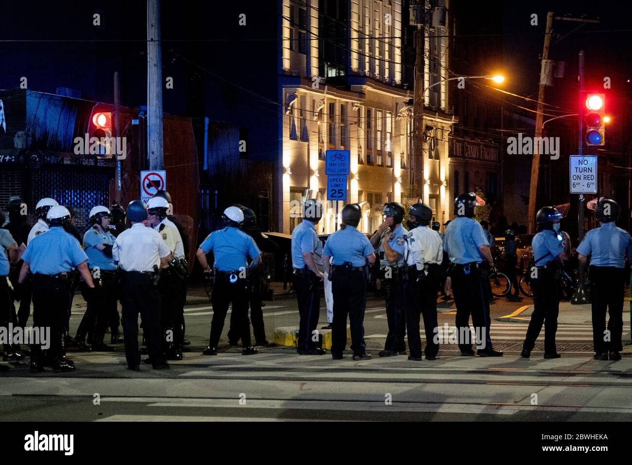 June 1, 2020: Philadelphia uniformed police and SWAT units prepare to ...