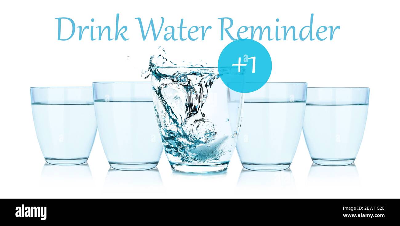 Hydration reminder Cut Out Stock Images & Pictures - Alamy