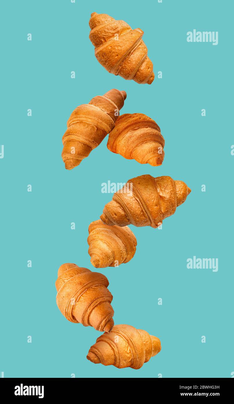 Falling croissant isolated on hi-res stock photography and images - Alamy