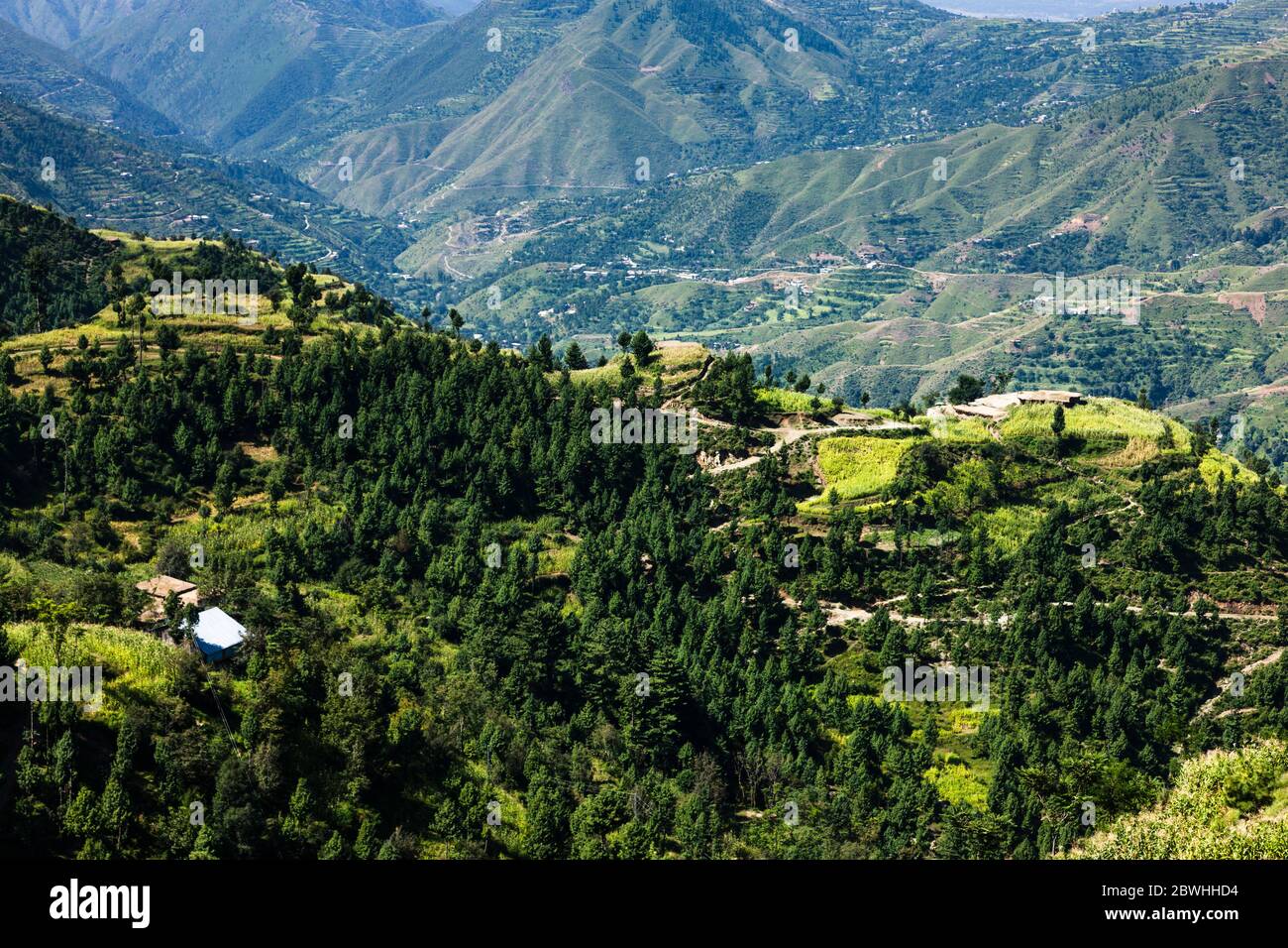 Hindu kush and village, Ancient battle field Pirsar(Aornos fortress ...