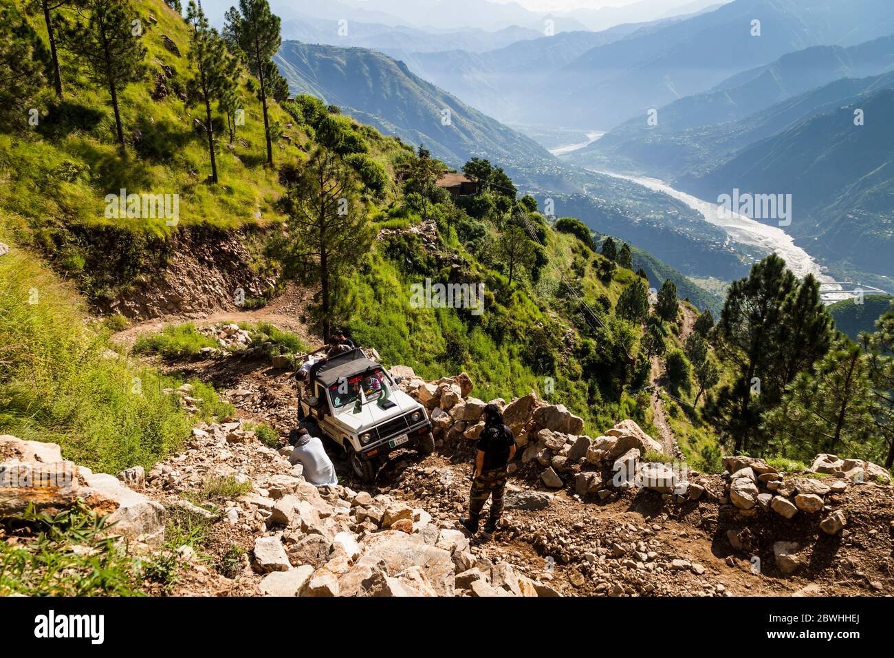 4wd, Indus valley from ancient battle field Pirsar(Aornos fortress ...