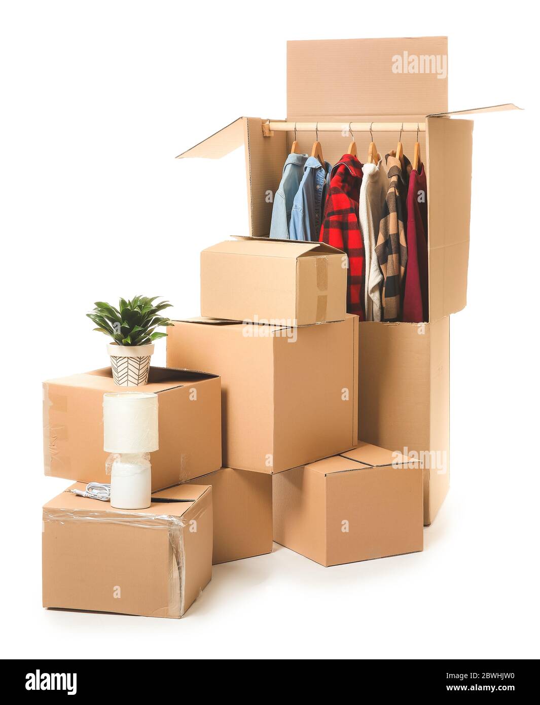 Moving day home relocation property Cut Out Stock Images & Pictures - Alamy