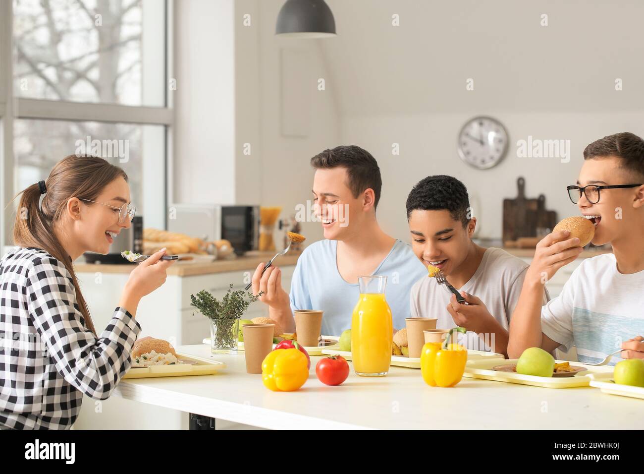 African american teen girl vegetables hi-res stock photography and ...