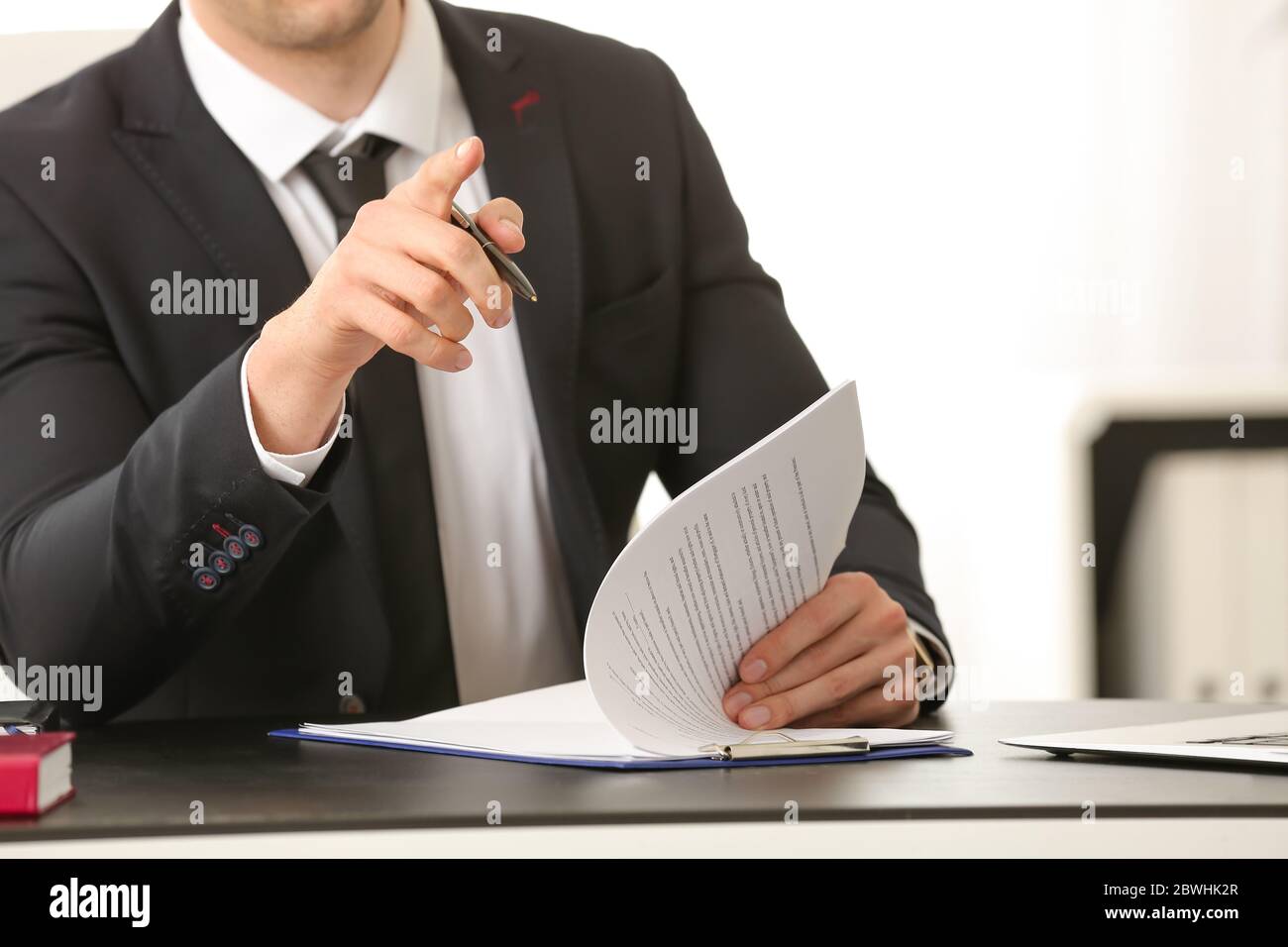 Lawyer client working document in hi-res stock photography and images ...