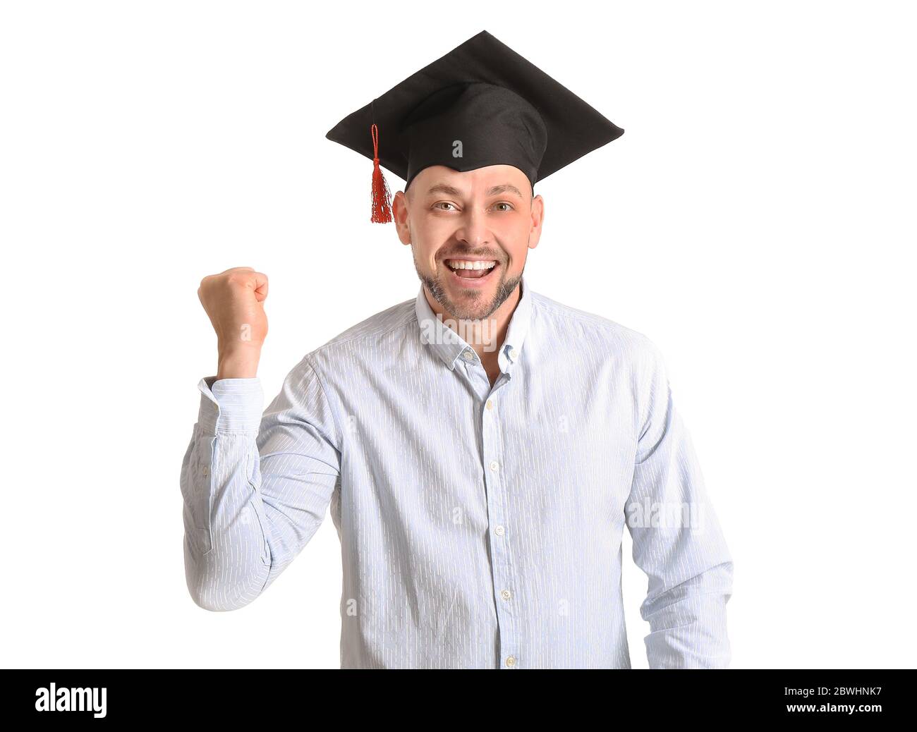 Graduation hat on white hi-res stock photography and images - Alamy