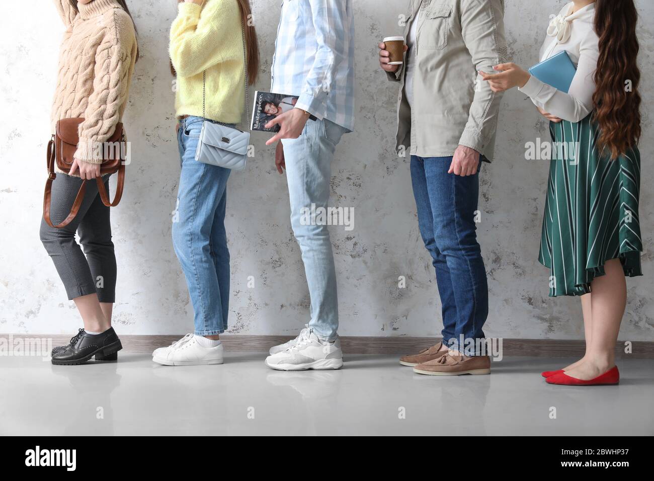 Wait your turn next in line hi-res stock photography and images - Alamy