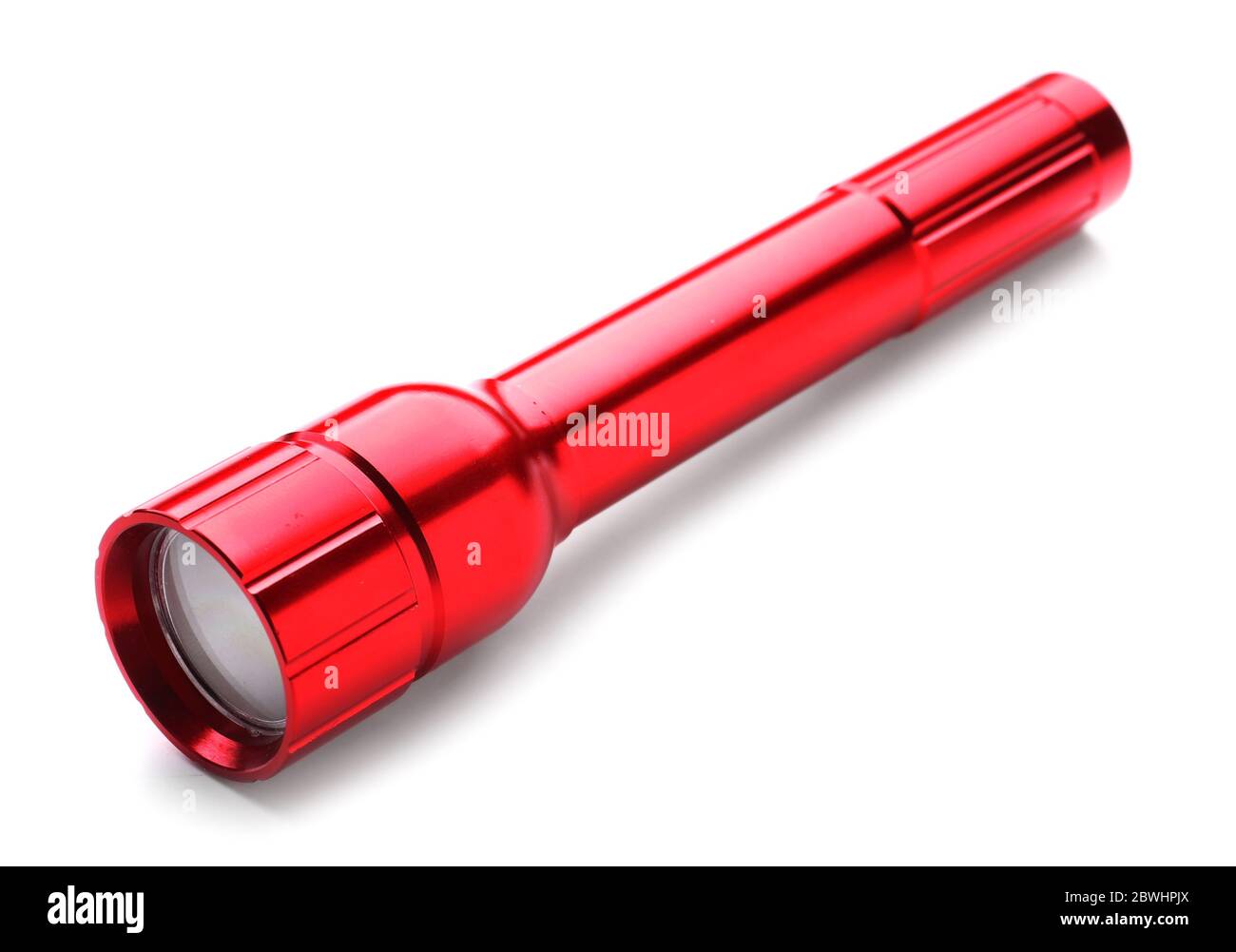 Modern flashlight on white background Stock Photo - Alamy